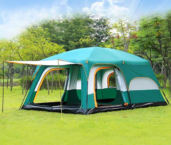 10-Person Spacious Family Camping Tent with Porch for Outdoor Adventur
