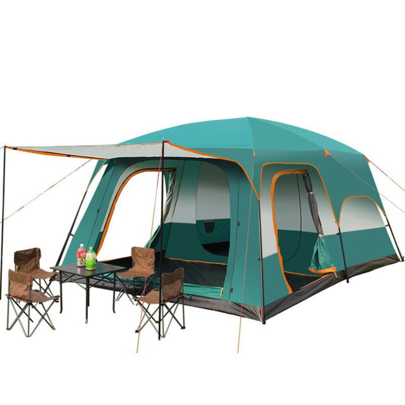 10-Person Spacious Family Camping Tent with Porch for Outdoor Adventur