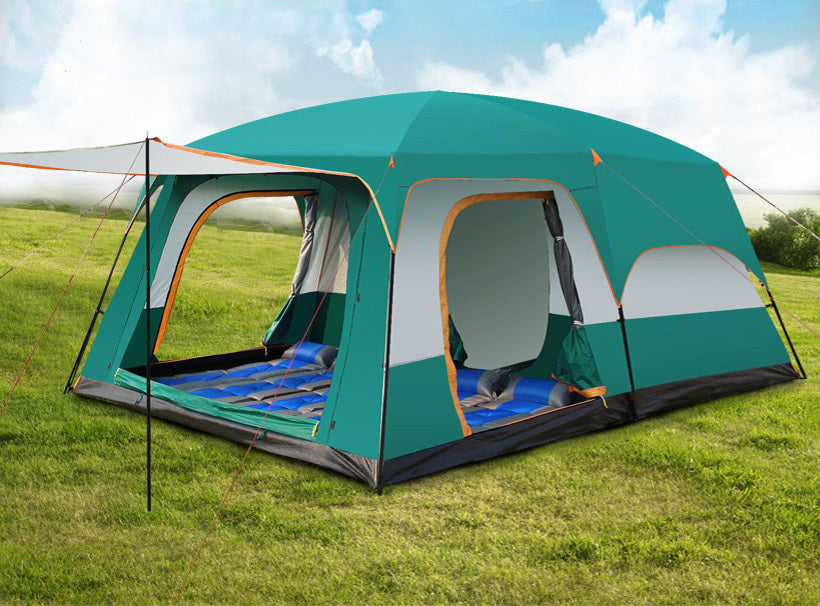 10-Person Spacious Family Camping Tent with Porch for Outdoor Adventur