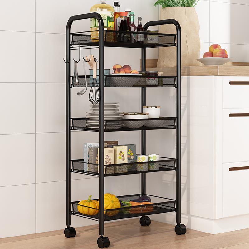 5 Tier Large Steel Multipurpose Storage Shelf Utility Cart Kitchen Tro